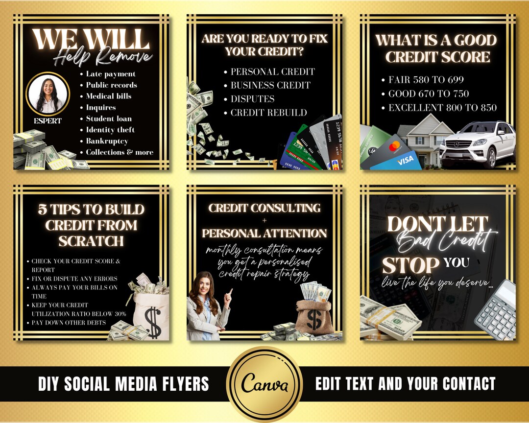 Credit Repair Flyer, Credit Restoration Flyer, Credit Fix Template ...