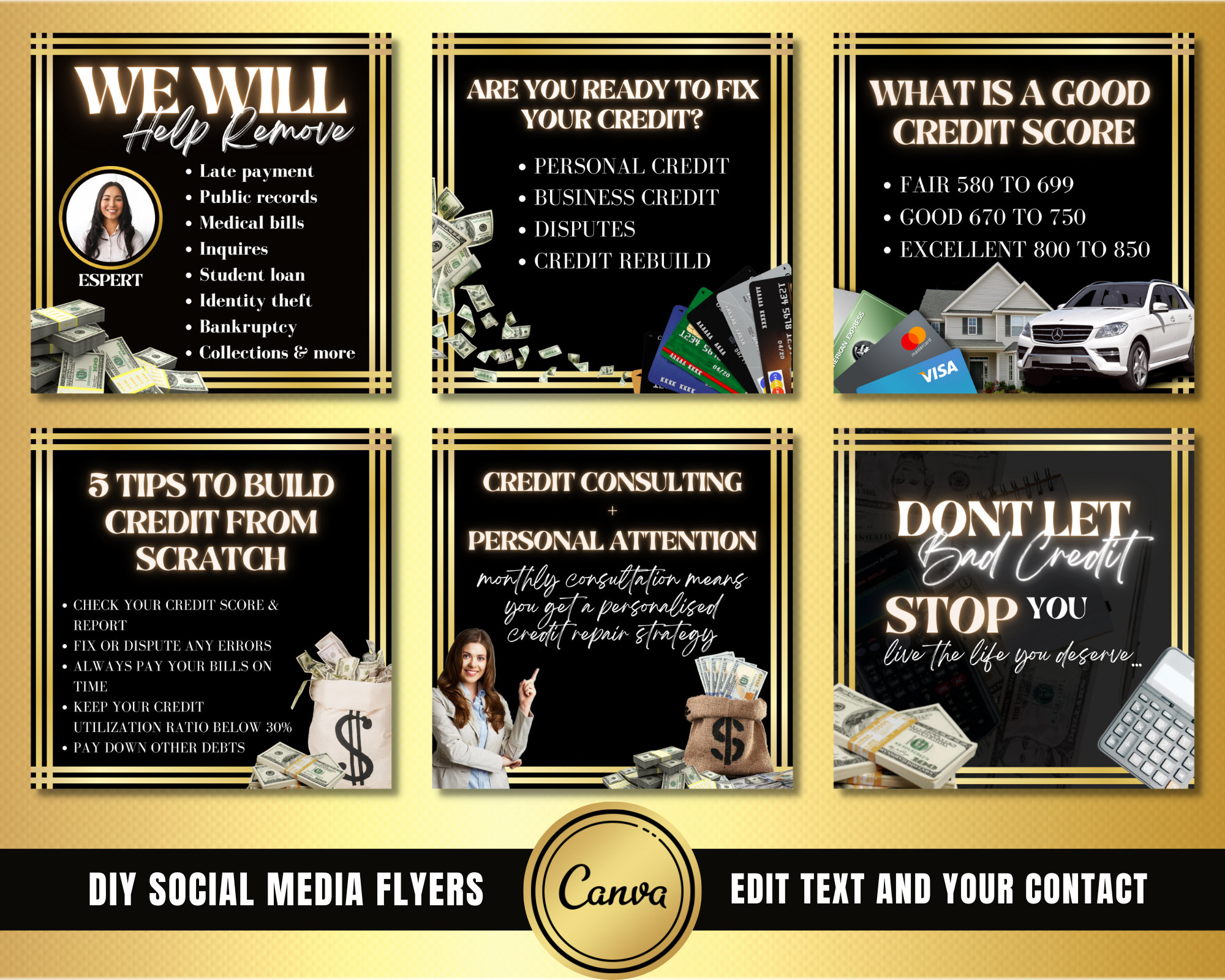 Credit Repair Flyer, Credit Restoration Flyer, Credit Fix Template ...