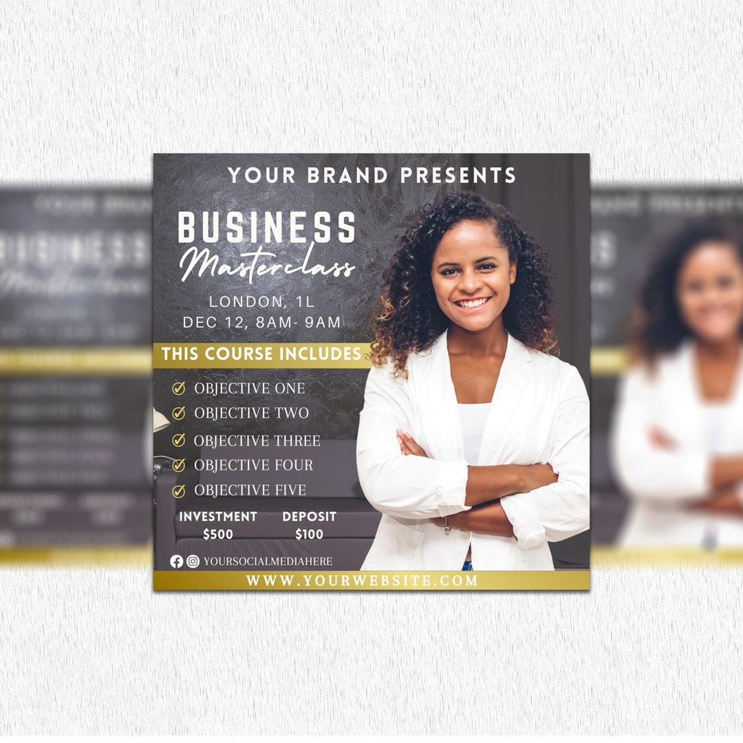 DIY Masterclass Flyer Template - Building Wealth Flyer - Online ...