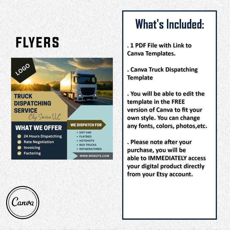 Trucking Flyer, Freight Dispatching, Dispatching Flyer, Trucking ...