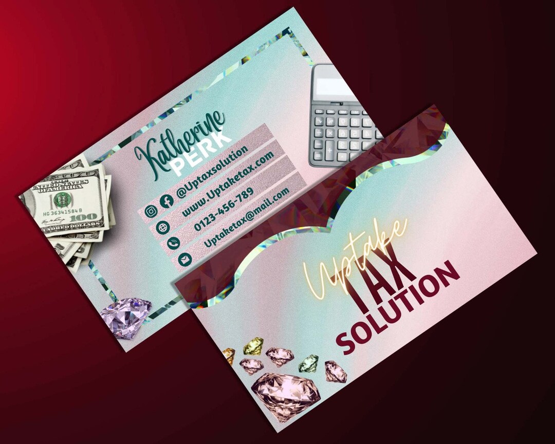 DIY Tax Business Card Tax Prep Business Card, Tax Flyer, Premade ...