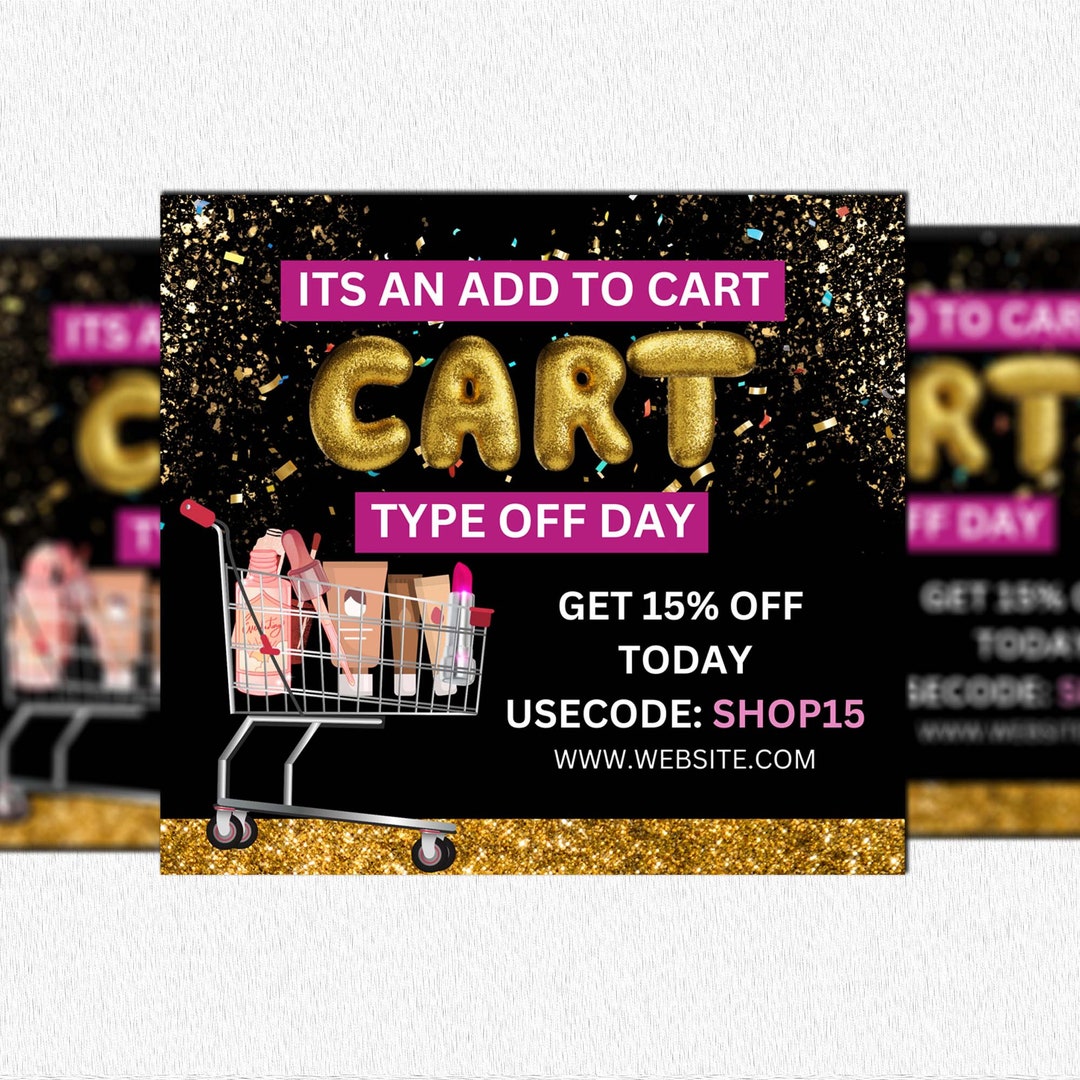 DIY Add to Cart Flyer Shopping Flyer Editable Flyer - Etsy