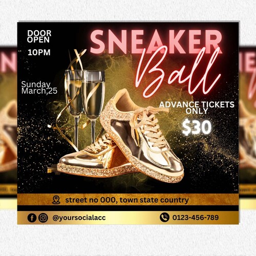 Digital Sneaker Ball Invitation Birthday Party Invite - Etsy