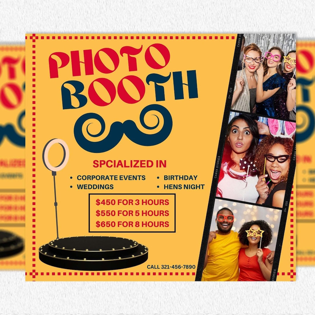 360 Photo Booth, 360 Photo Booth Flyer, Photo Booth Social Media Posts ...