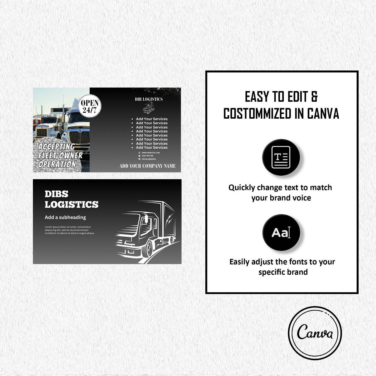 Dispatcher Business Card, Trucking Business Card, Freight Dispatch ...