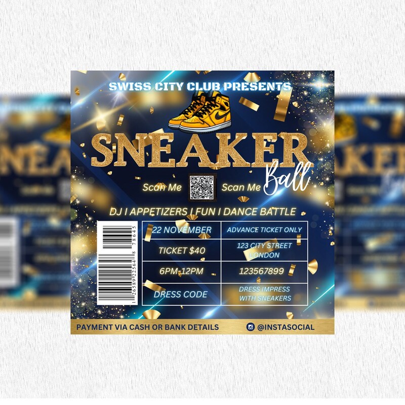 Sneaker Invitation - Etsy