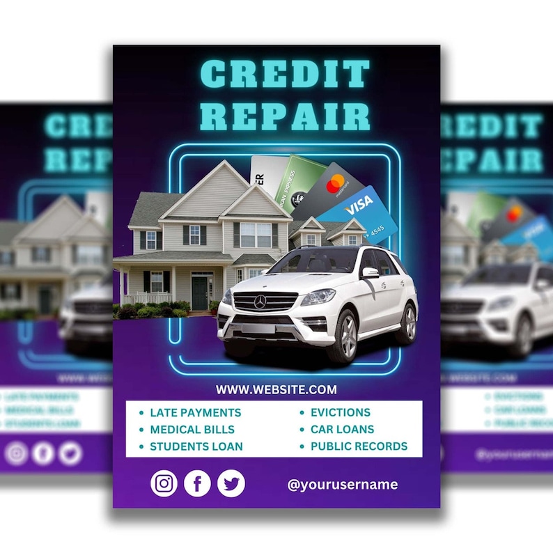 Credit Repair Flyer Credit Restoration Template Credit Fix - Etsy