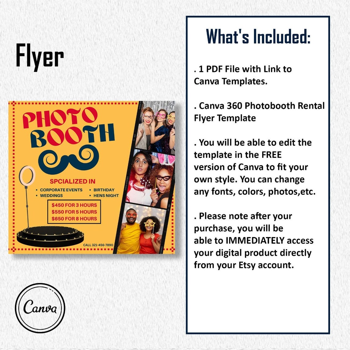 360 Photo Booth 360 Photo Booth Flyer Photo Booth Social - Etsy UK