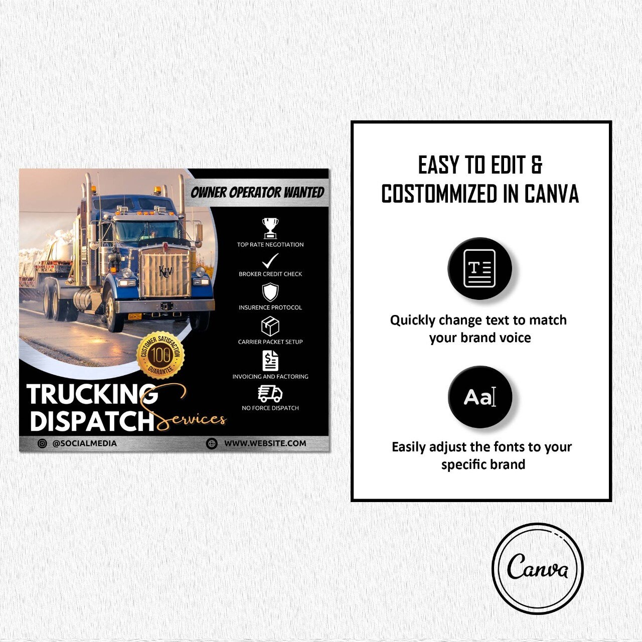 Trucking Flyer Freight Dispatching Dispatching Flyer - Etsy