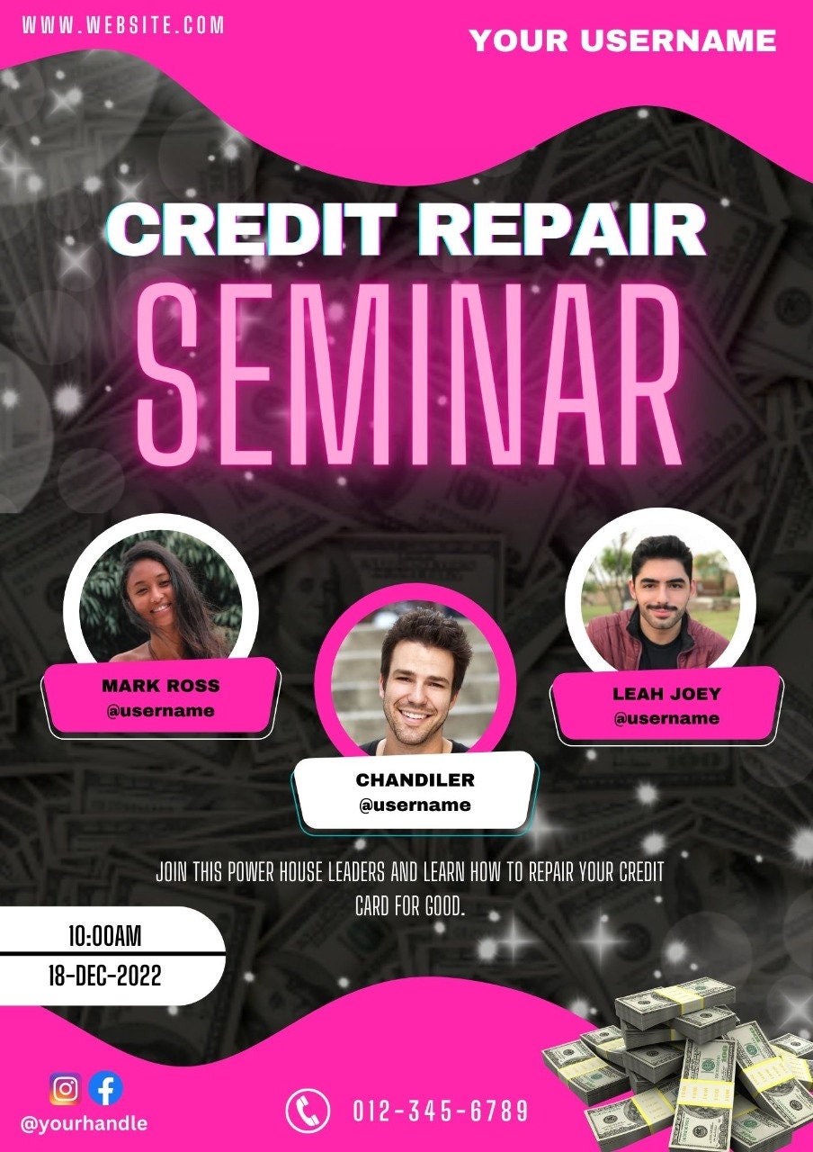 Credit Repair Flyer Credit Restoration Template Crdit Flyer - Etsy