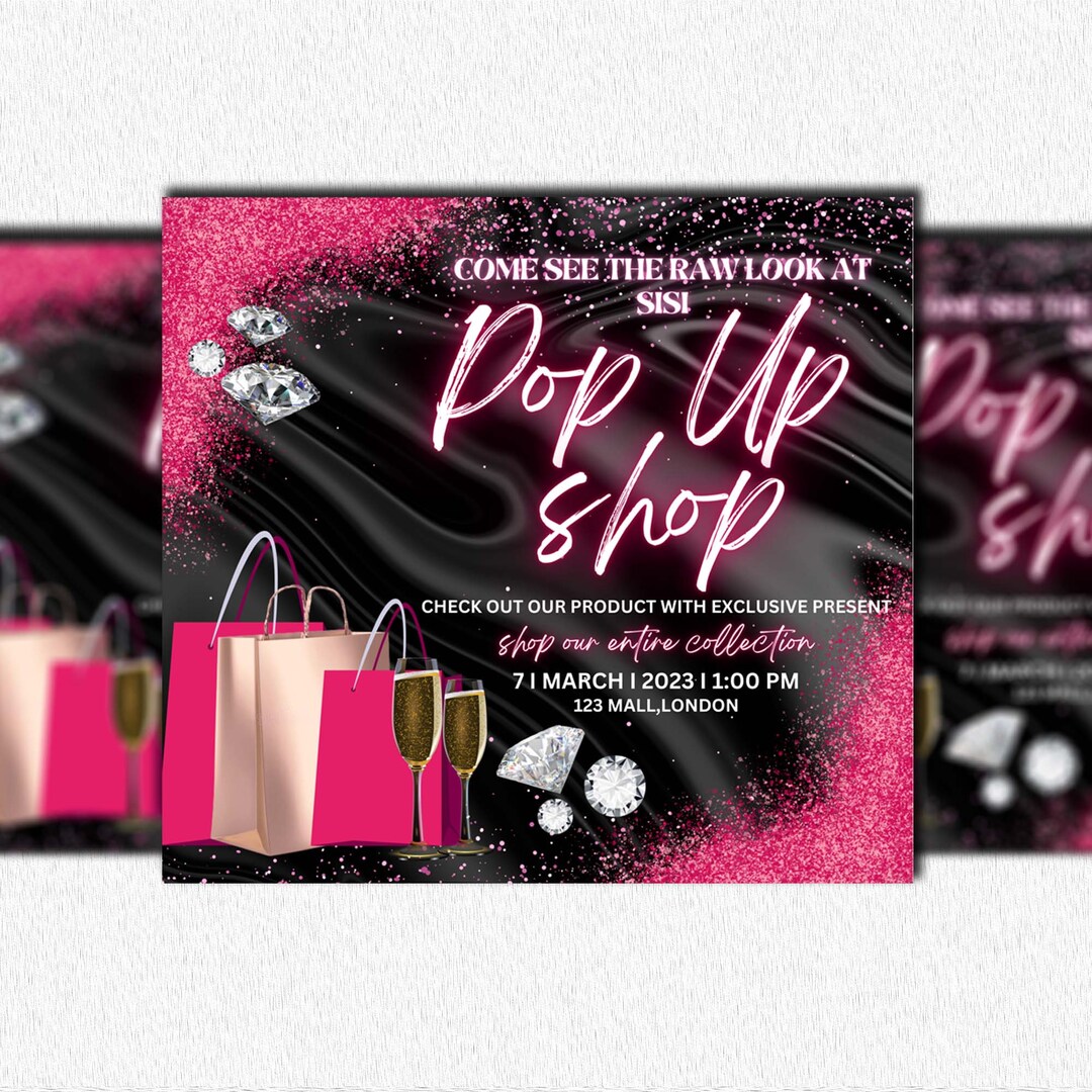 Pop up Shop Flyer, Pop up Shop Template, DIY Editable Flyer, Grand ...