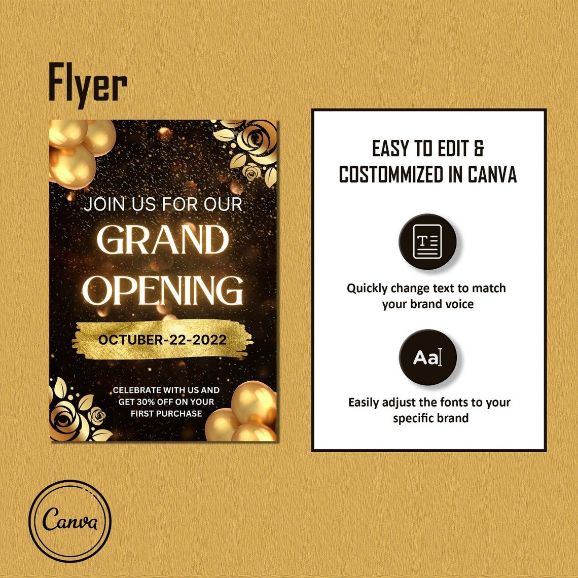 Grand Opening Flyer for Digital Download DIY Editable Flyer - Etsy