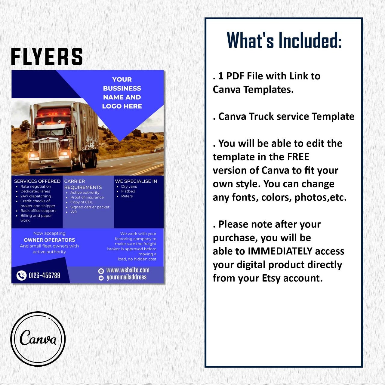 Trucking Flyer, Freight Dispatching, Dispatching Flyer, Trucking ...