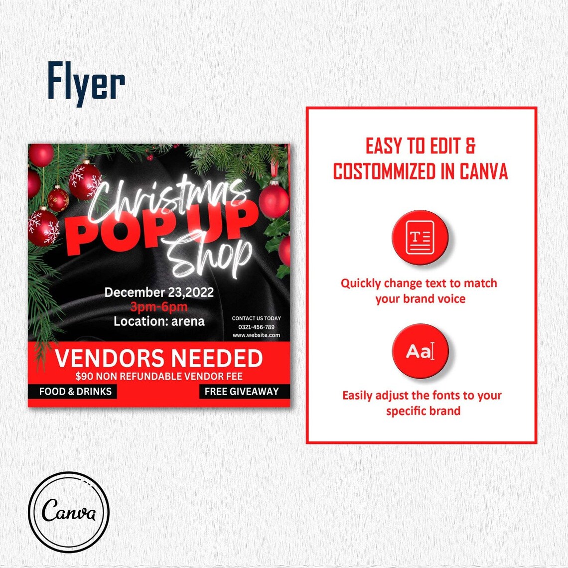 Pop up Shop Flyer Pop up Shop Template DIY Editable Flyer - Etsy