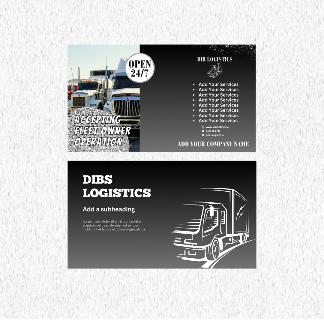 Dispatcher Business Card, Trucking Business Card, Freight Dispatch ...