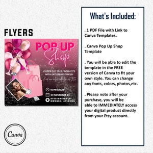 Pop up Shop Flyer, Pop up Shop Template, DIY Editable Flyer, Grand ...