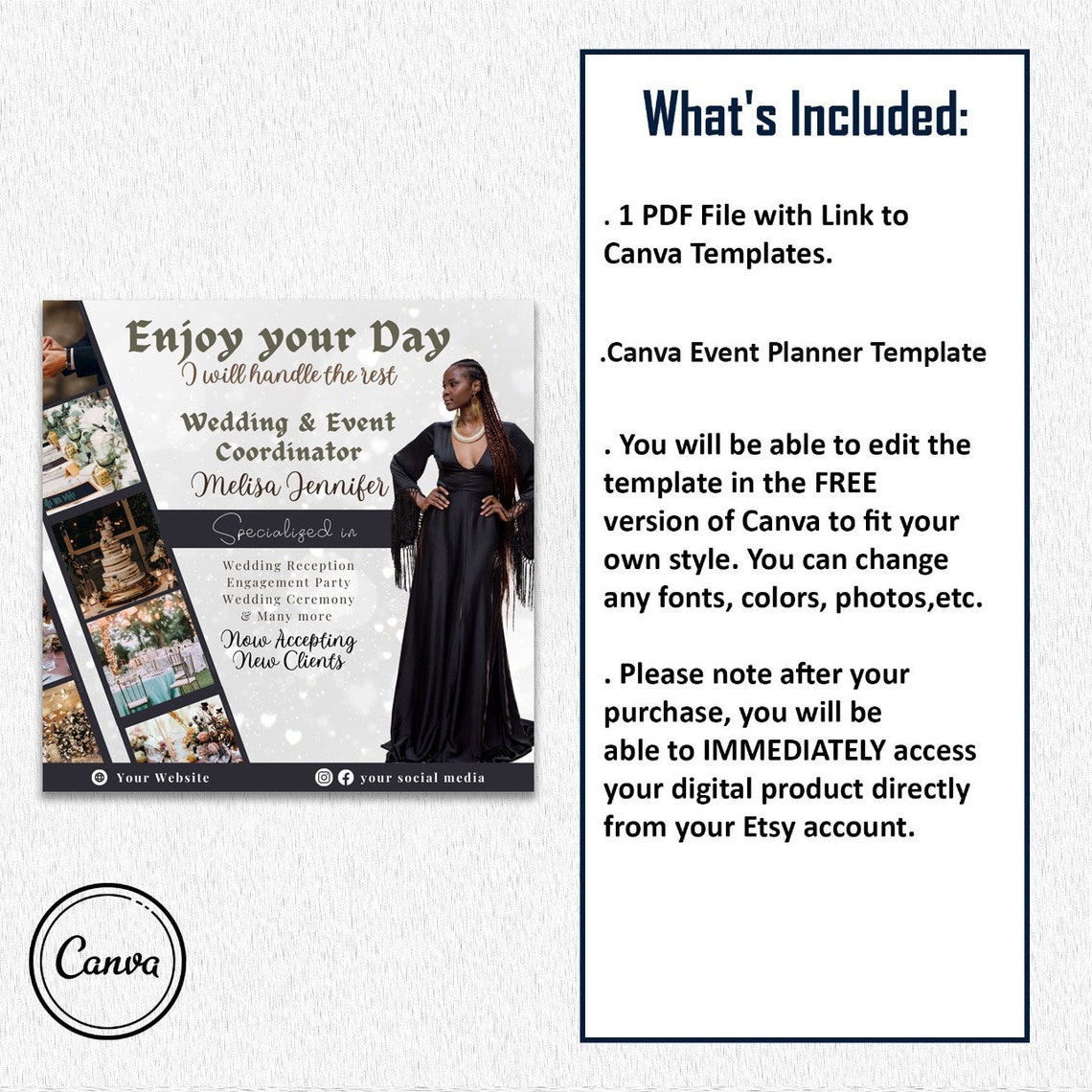 DIY Event Planner Flyer, Event Planning Business Template, Wedding ...