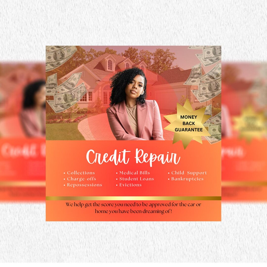 Credit Repair Flyer, Credit Restoration Flyer, Credit Fix Template ...