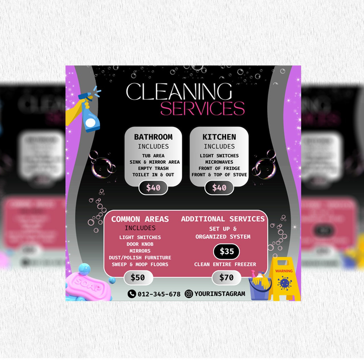 CLEANING SERVICE FLYER, Cleaning Business Flyer Template, Commercial ...