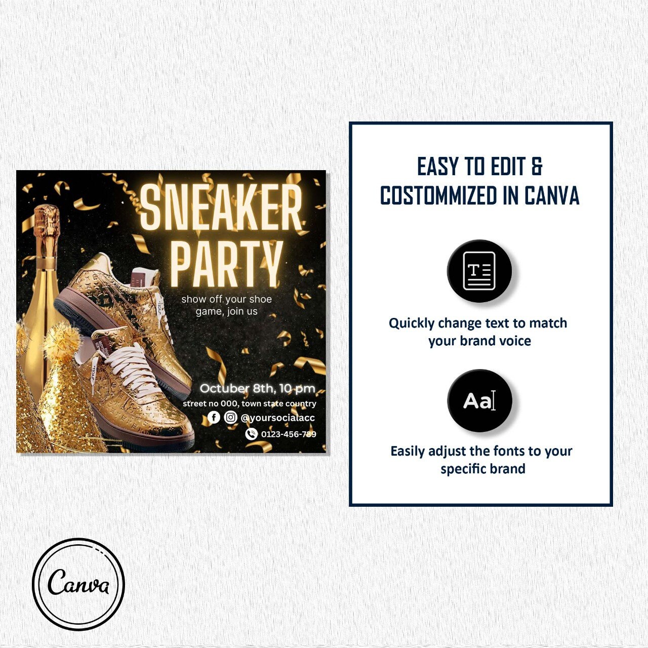Sneaker Ball Gala, Sneaker Ball Invite, Sneaker Gala Invitation, Social ...