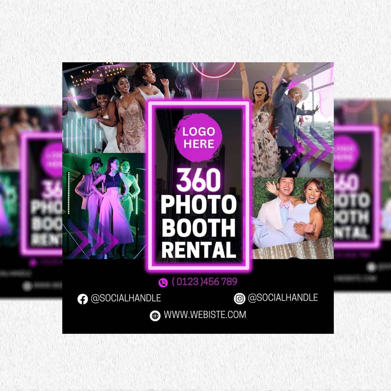 360 Photo Booth, 360 Photo Booth Flyer, Photo Booth Social Media Posts ...