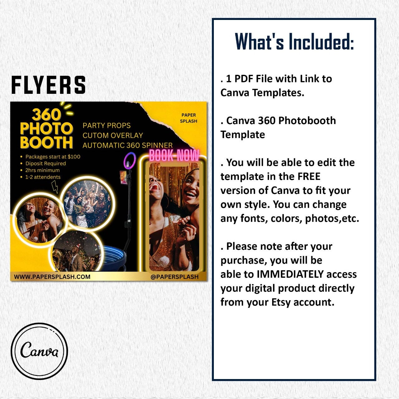 360 Photo Booth, 360 Photo Booth Flyer, Photo Booth Social Media Posts ...