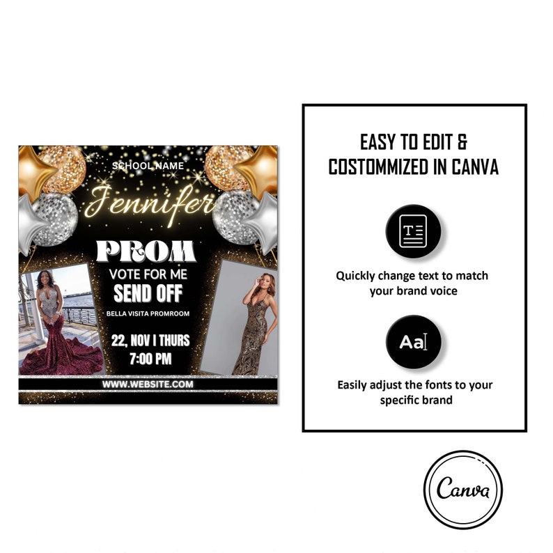 Prom Invitation Prom Send off Flyer Prom Invitation Flyer - Etsy