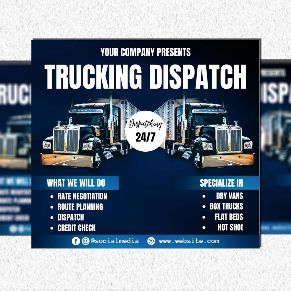 Trucking Flyer Freight Dispatching Dispatching Flyer - Etsy