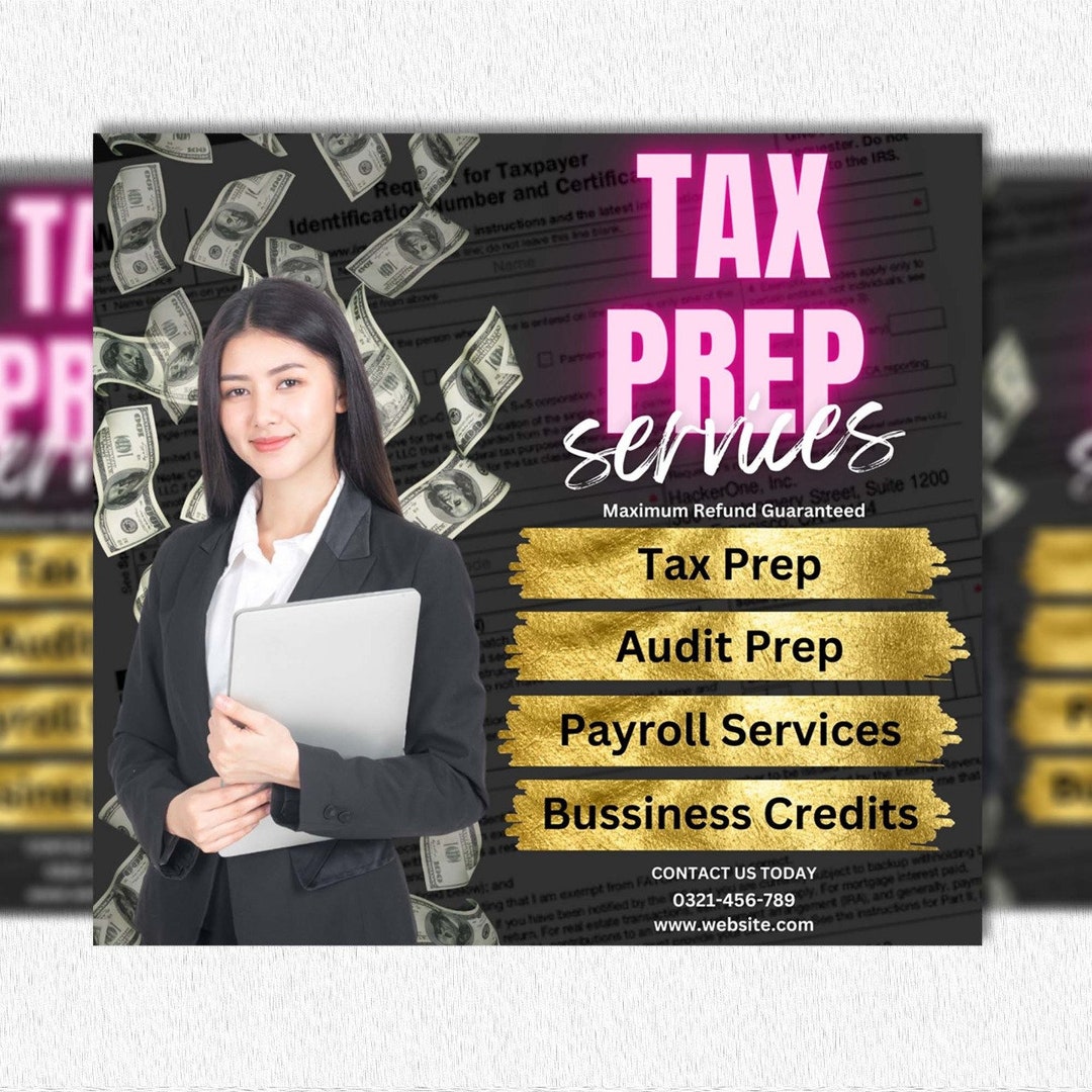 Tax Prep Flyer, Tax Prep Instagram, Tax Flyer Template, Tax Preparation ...