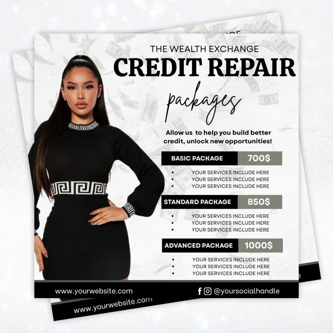 Credit Repair Flyer, Credit Restoration Flyer, Credit Fix Template ...