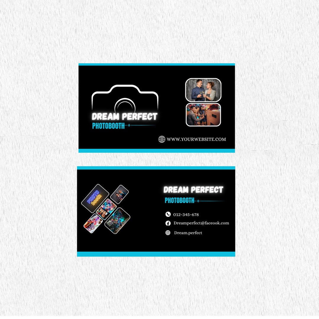360 Photo Booth Business Card Template, Rental Business Card Template ...