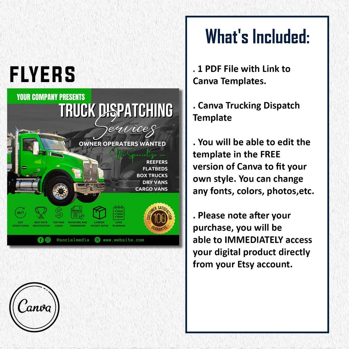 Trucking Flyer, Freight Dispatching, Dispatching Flyer, Trucking ...