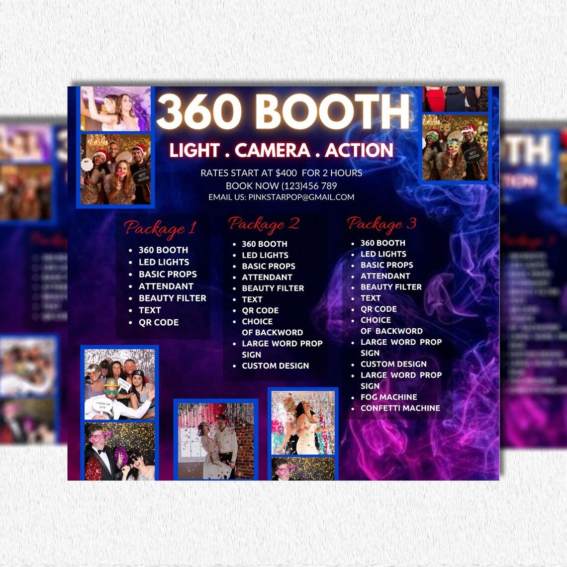 360 Photo Booth Flyer, 360 Photo Booth, 360 Flyer, Event Flyer, Party ...