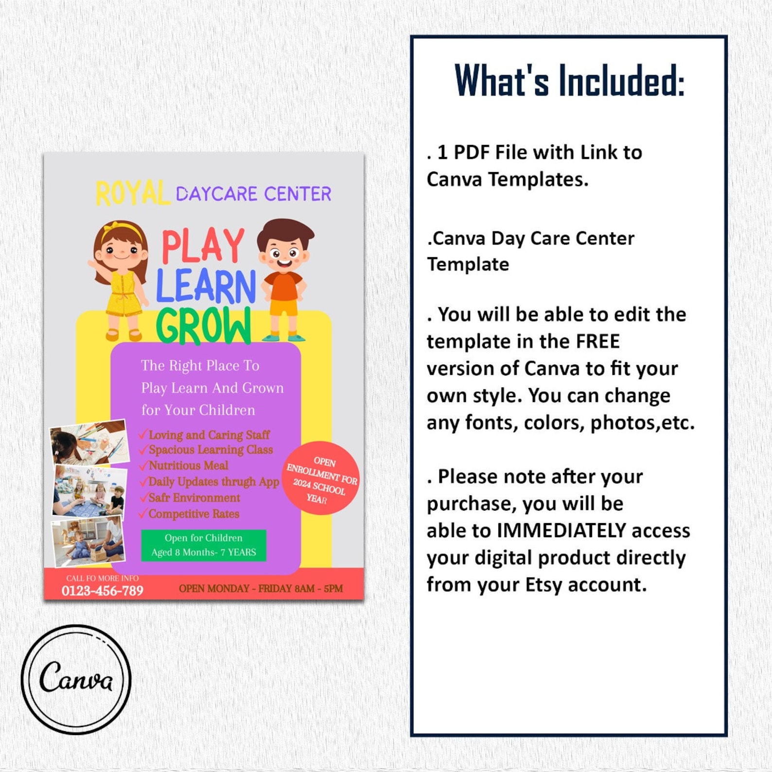 Daycare Flyer Template, Childcare Flyer, Babysitting Flyer, Home ...