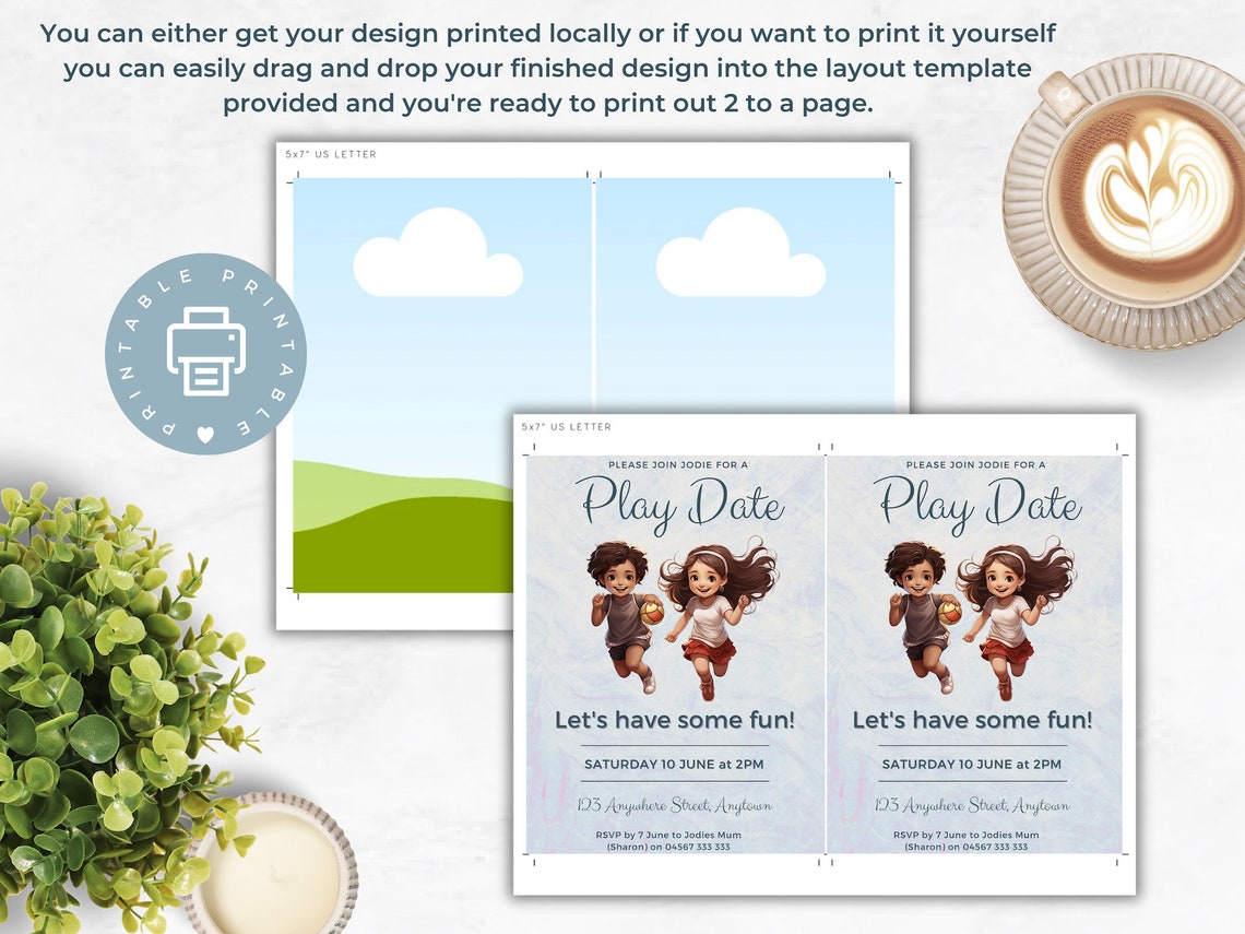 Printable Playdate Invitation Template, Let's Have Some Fun, Play Date ...