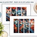 Bookmarks Whimsical Cats, Set of 8, Printable Bookmark, Instant ...