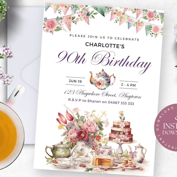 High Tea Invitation - Etsy