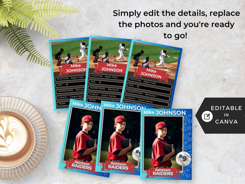 Baseball Card Template | Create Custom Team Member Cards With Ease ...