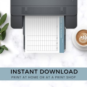 Client Work Time Tracker Printable | Simple Minimalist Design | Time ...