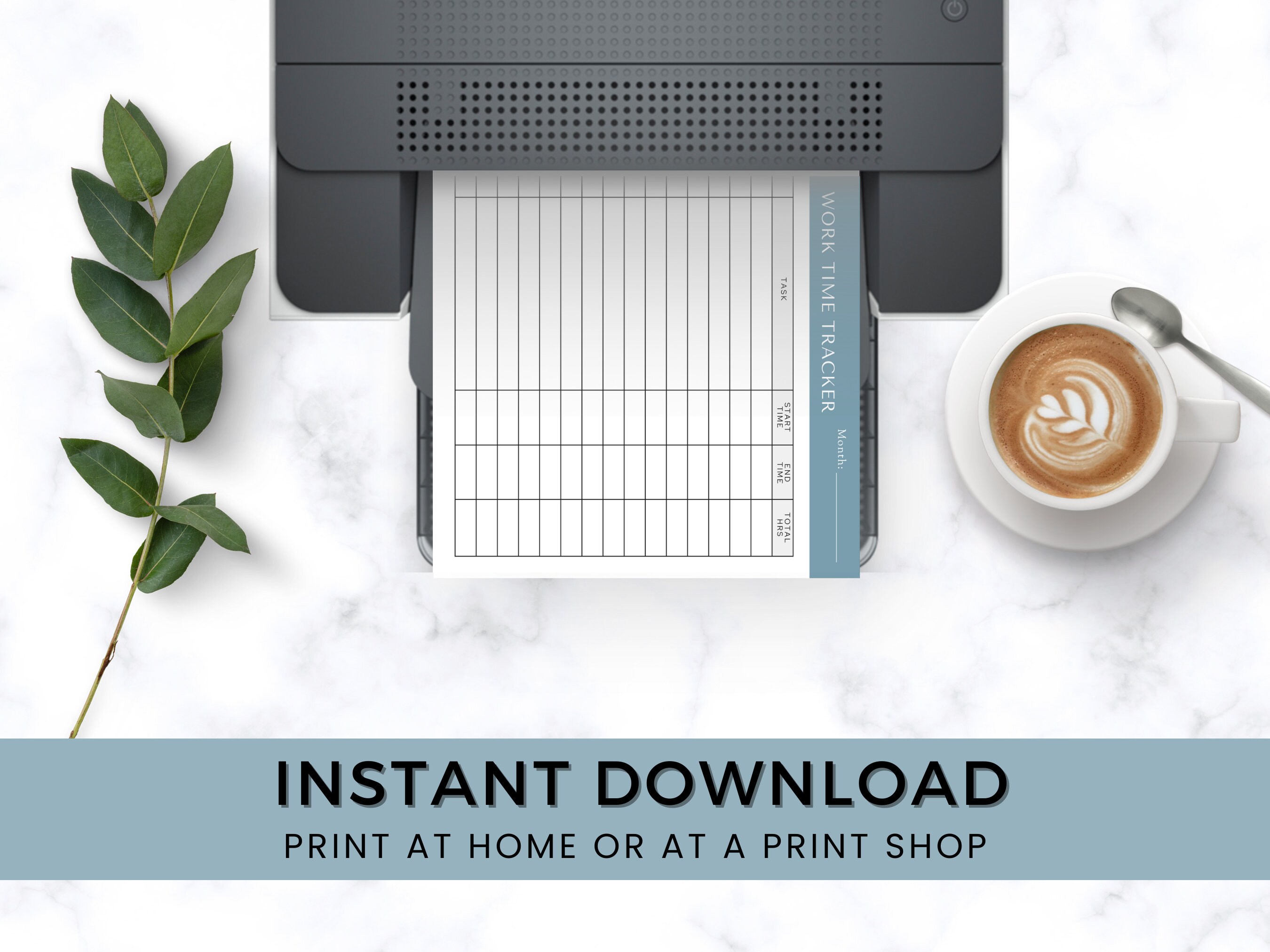 Client Work Time Tracker Printable | Simple Minimalist Design | Time ...