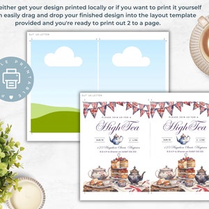 High Tea Invitation | Editable in Canva | INSTANT DOWNLOAD | Printable ...