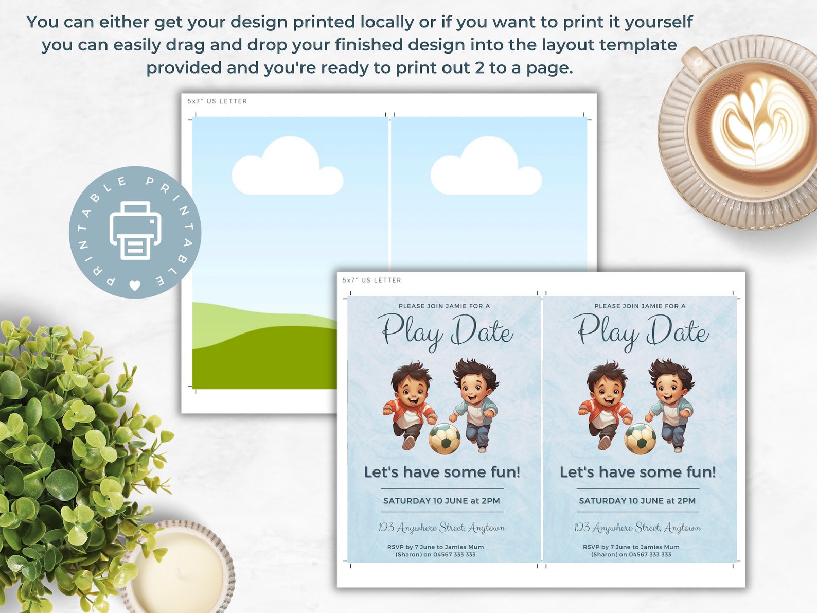 Printable Playdate Invitation Template, Let's Have Some Fun, Play Date ...