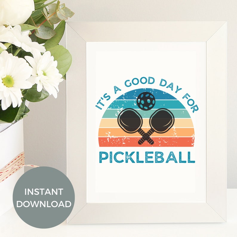 Pickleball Poster Printable Digital Wall Art INSTANT - Etsy