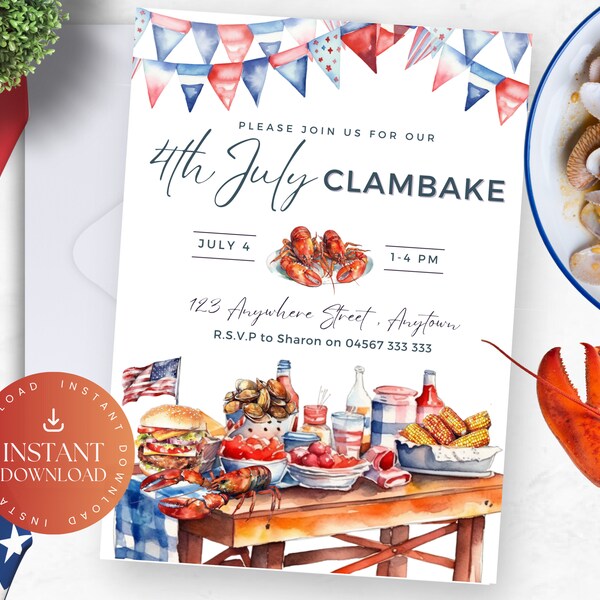 Clambake Invitation - Etsy