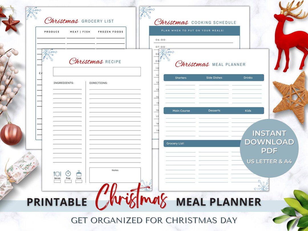 Christmas Food Planner Printable Recipe Sheets Grocery Etsy christmas-food-planner-printable-recipe-sheets-grocery-etsy