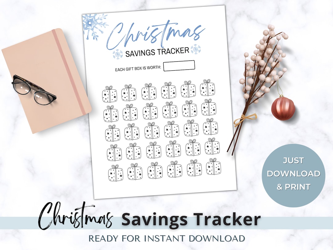 Christmas Savings Tracker Printable | Christmas Budget Savings ...