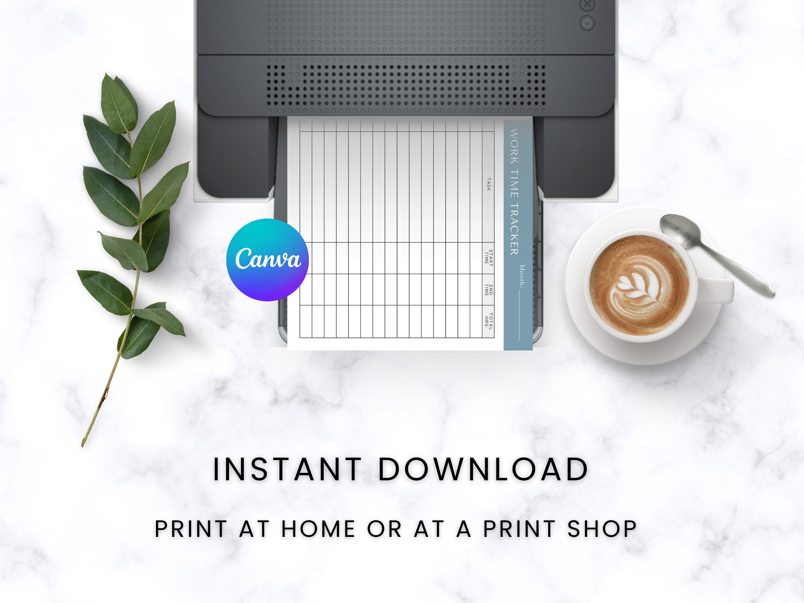 Client Work Time Tracker Printable Simple Minimalist Design - Etsy