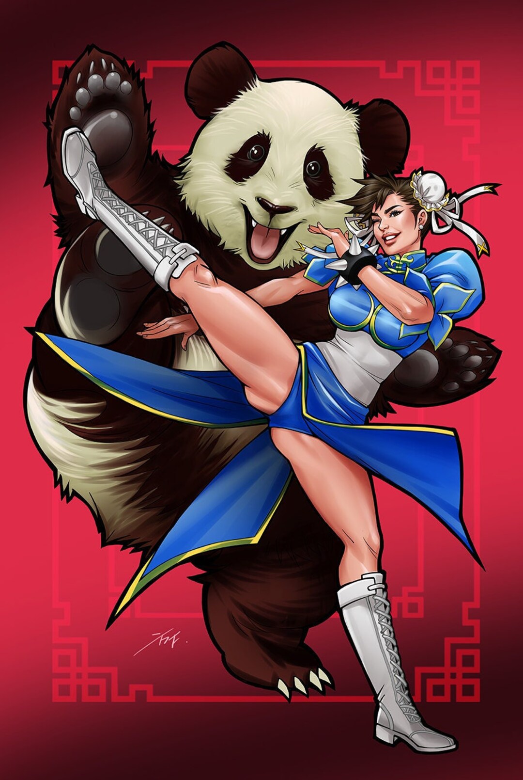 Chun Li (artist Signed Poster Fanart Print) Streetfighter Panda Game Gift - Etsy