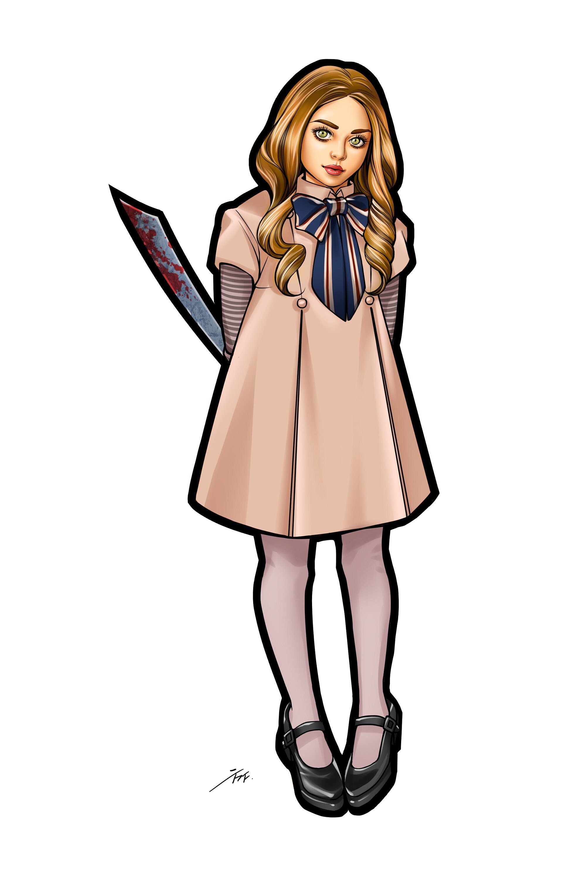 M3GAN Transparent Outdoor Stickers, Hand-cut, 1pcs, Buy 2 Get 1 Free ...