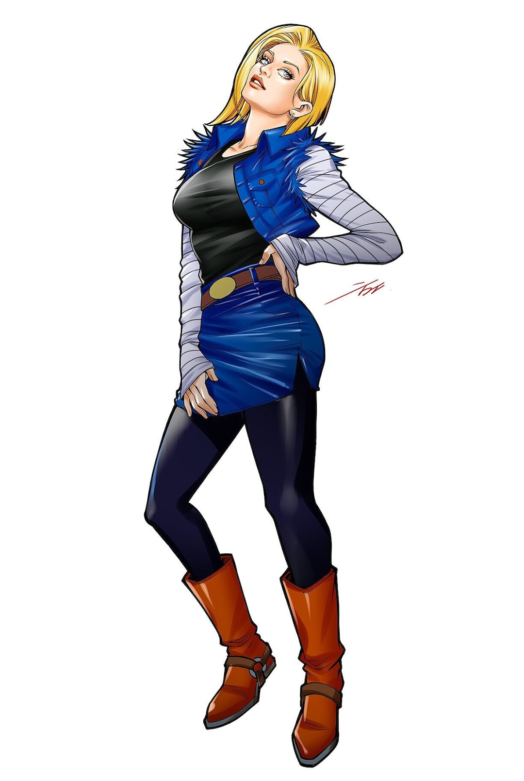 Android 18 Dragon Ball Transparent Outdoor Stickers, Hand-cut, 1pcs ...